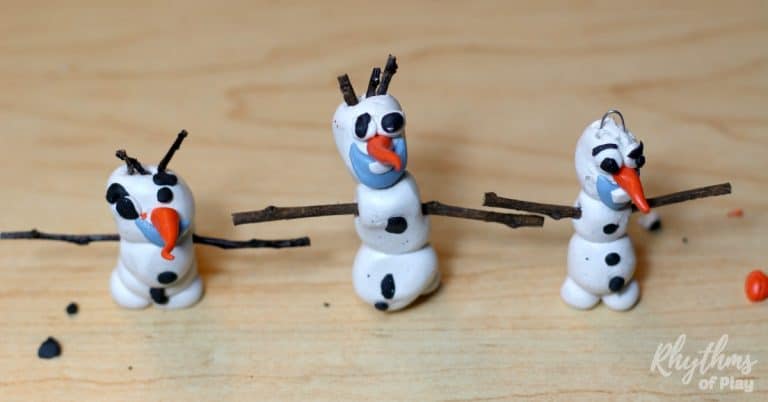 Frozen-Inspired Olaf Ornament Kids Make - Rhythms of Play