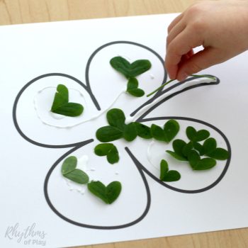 Lucky Four Leaf Clover Craft Collage - Rhythms of Play