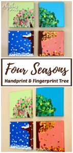 Four Seasons Handprint and Fingerprint Tree Art Project - Rhythms of Play