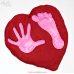 Salt Dough Handprint and Footprint Heart Crafts - Rhythms of Play