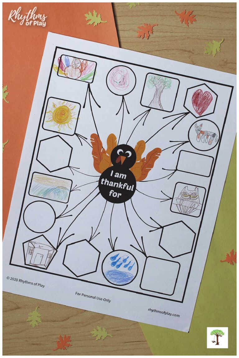 Thankful Turkey Printable Gratitude Activity Coloring Page