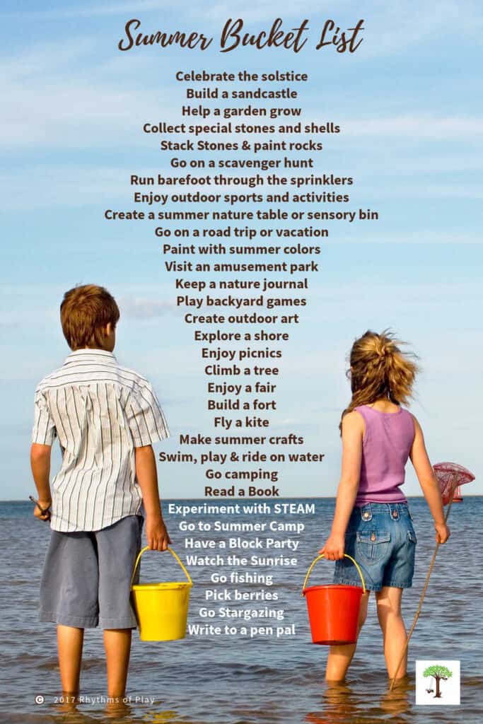 Fun Summer Activities with Printable Bucket List - Rhythms of Play