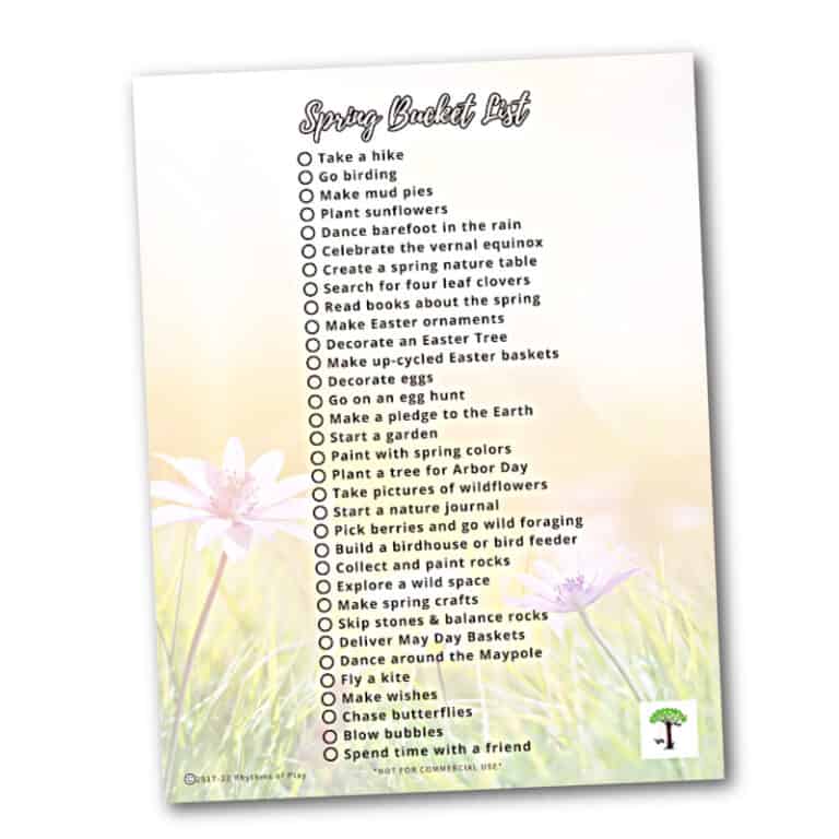 Fun Spring Activities with Printable Bucket List