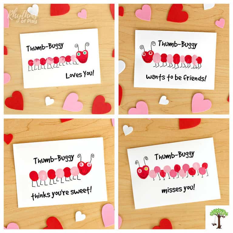 Thumb-Buggy Loves You: Fingerprint Love Bug Cards and Crafts